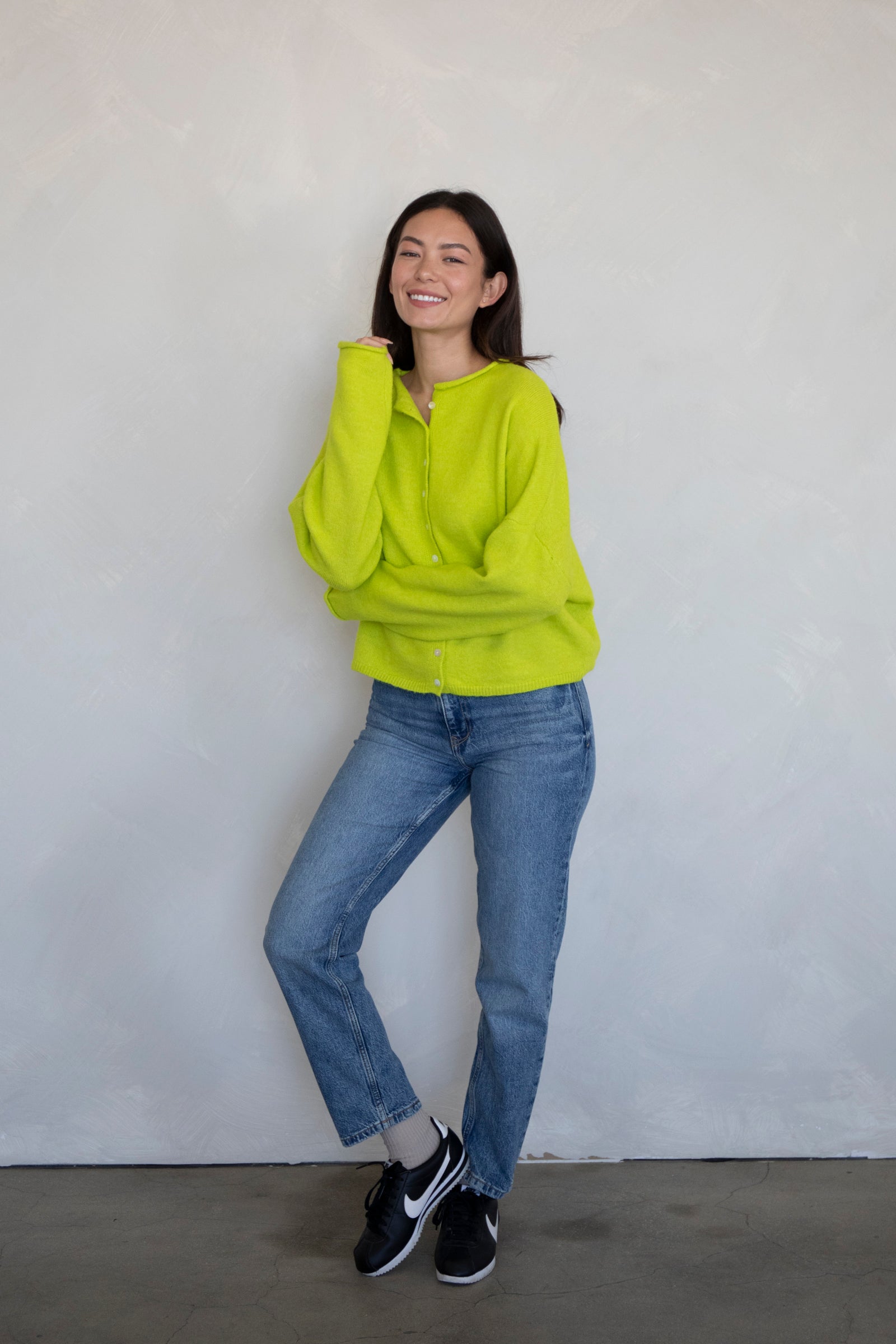 Brat Green Piper Cardigan – thethingsbetween